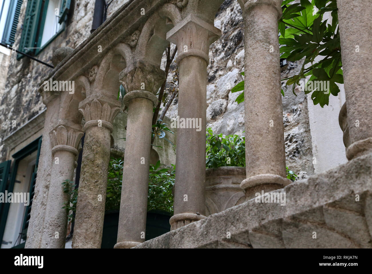 Old balustrade / Details Stock Photo - Alamy