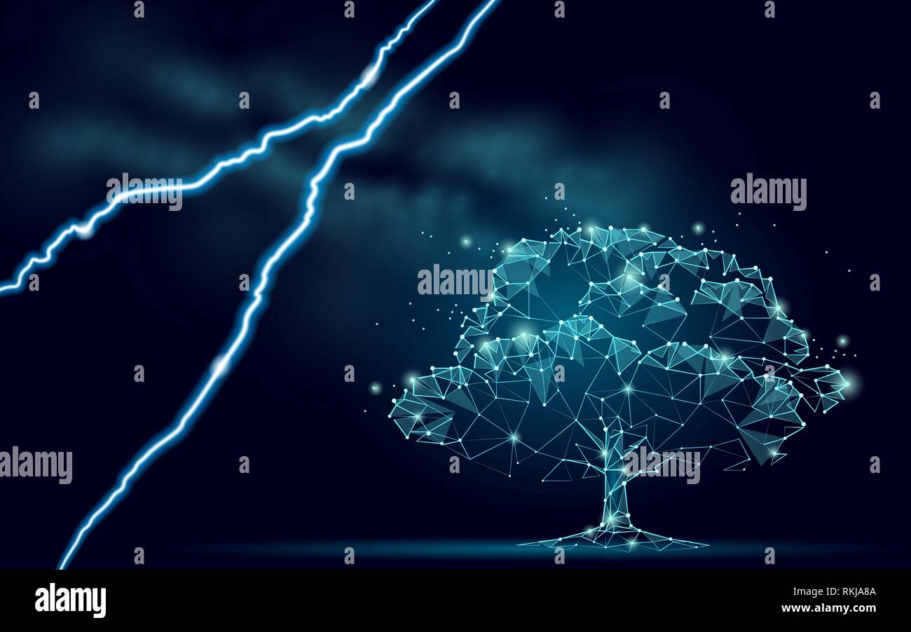 Ecological danger abstract tree concept. Ecology nature pollution save ...