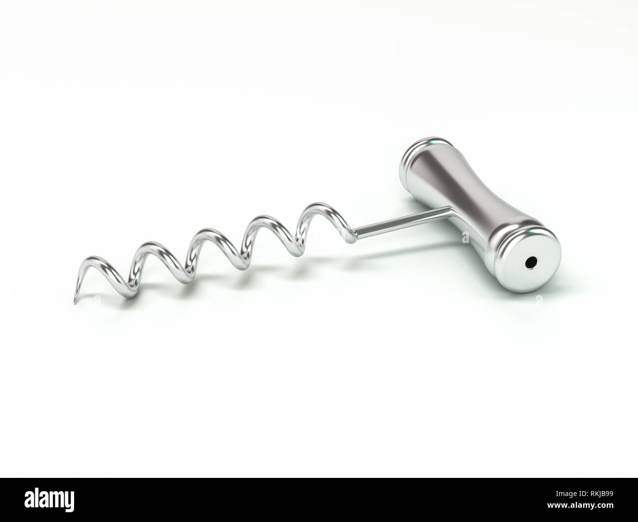 Corkscrew isolated on white background. 3D rendering Stock Photo - Alamy