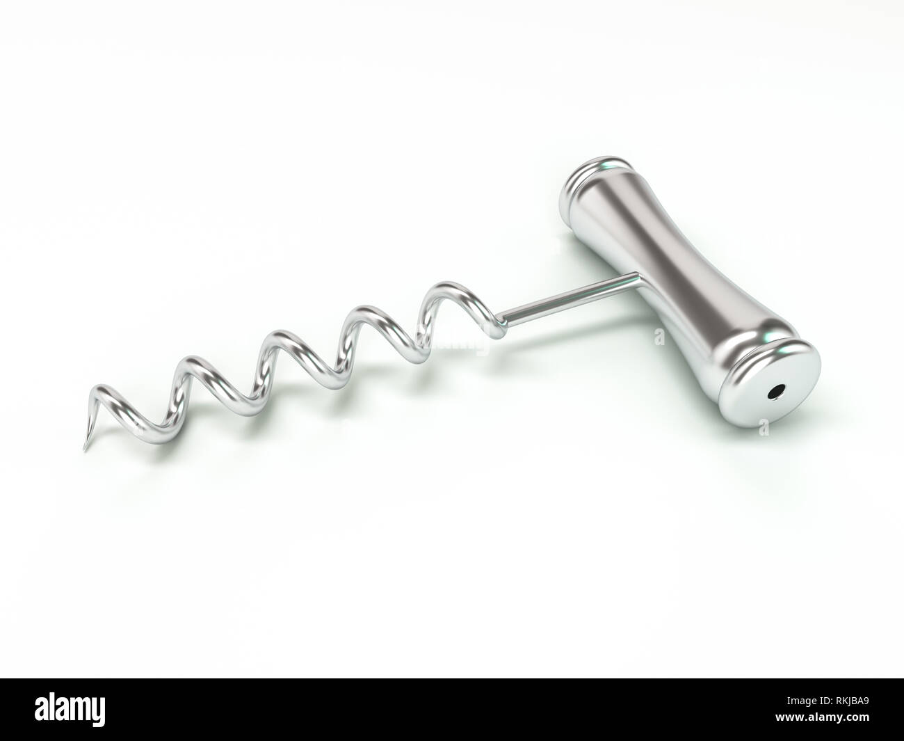 Corkscrew isolated on white background. 3D rendering Stock Photo - Alamy