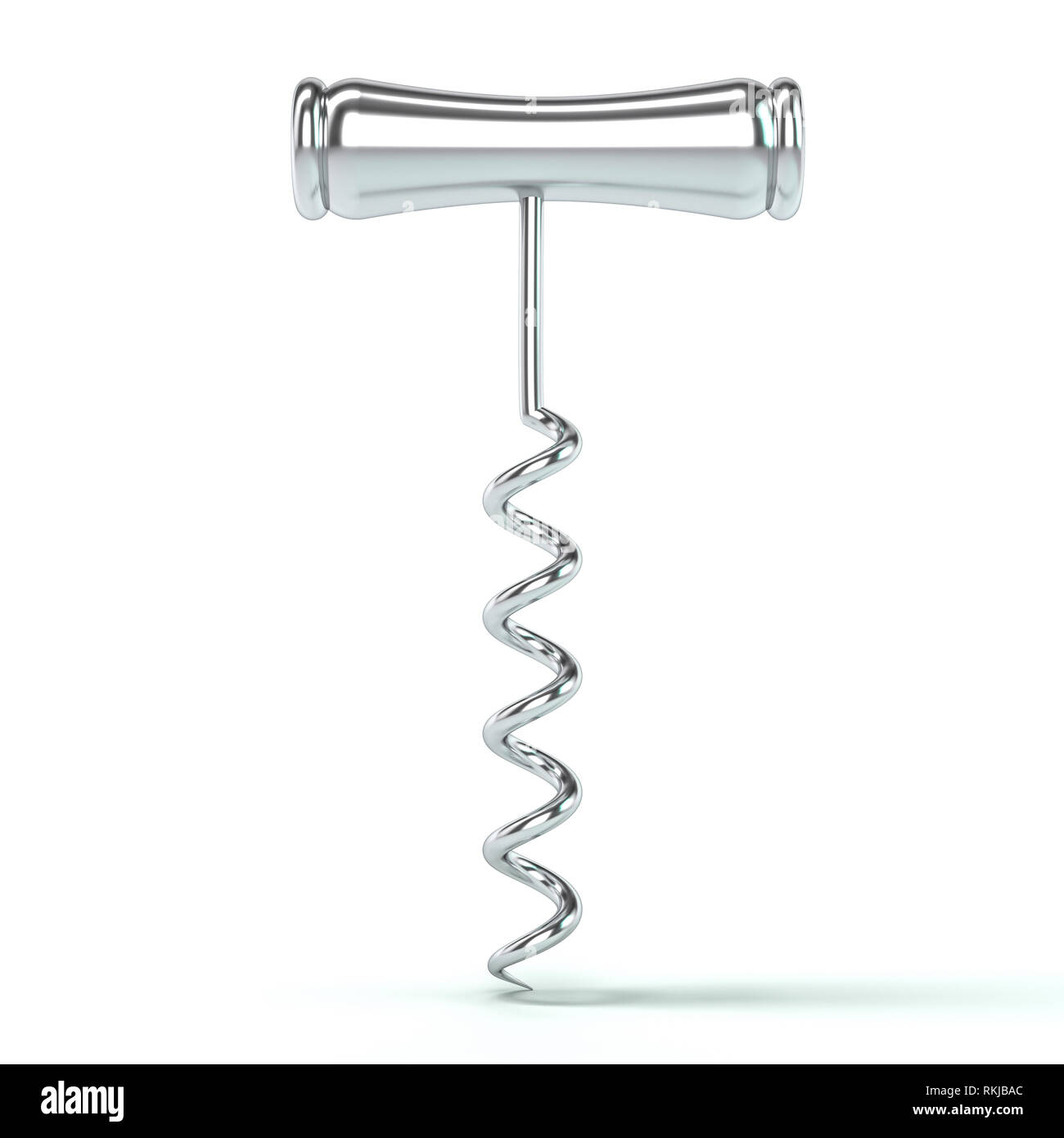 Corkscrew isolated on white background. 3D rendering Stock Photo - Alamy