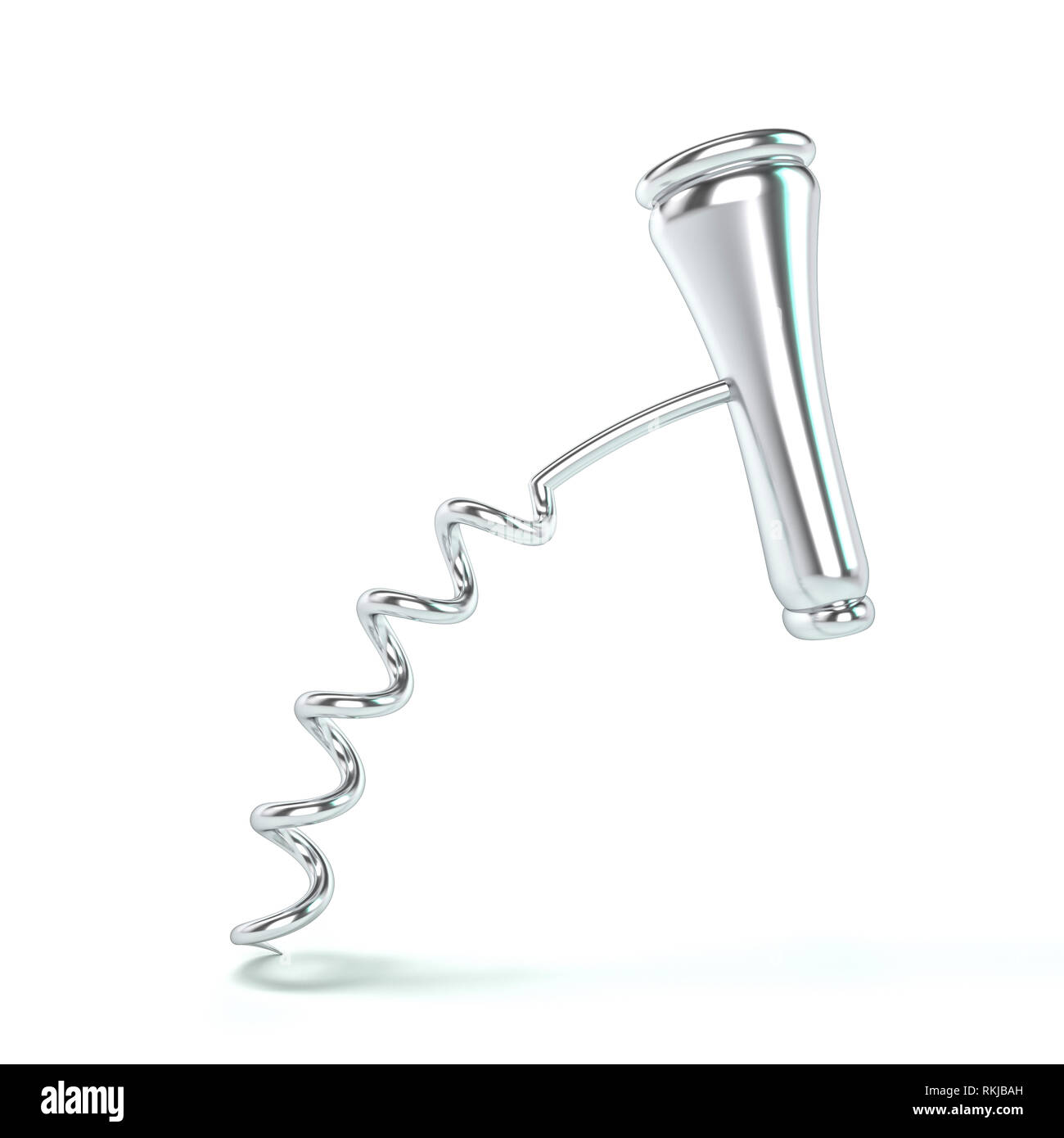 Corkscrew isolated on white background. 3D rendering Stock Photo - Alamy