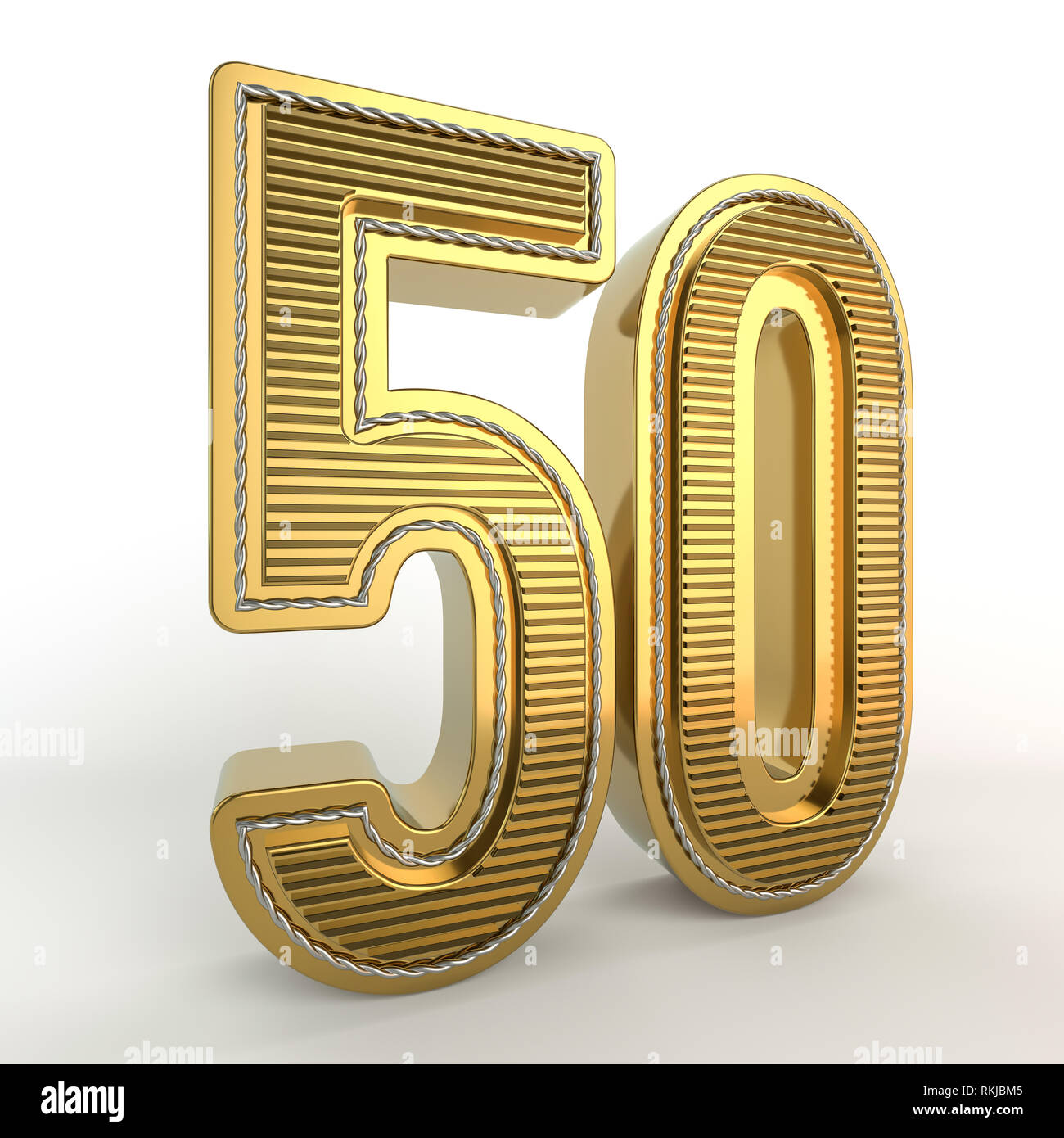 Gold symbol of the discount in figures. 3D rendering Stock Photo - Alamy