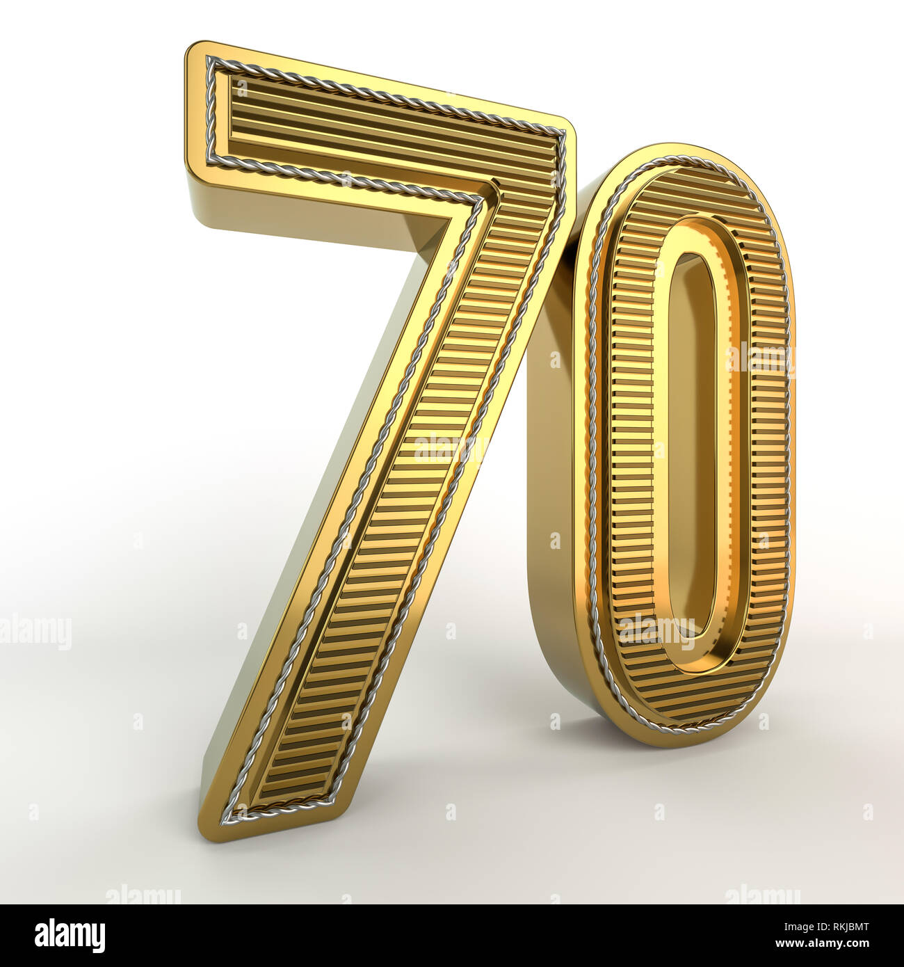 Gold symbol of the discount in figures. 3D rendering Stock Photo - Alamy