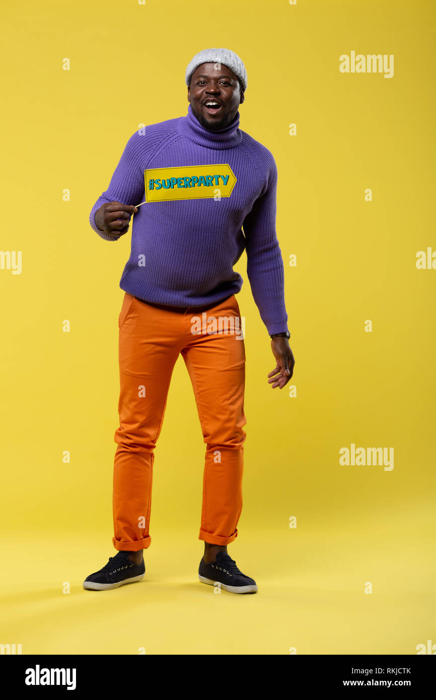 Active dark-skinned model looking straight at camera Stock Photo - Alamy