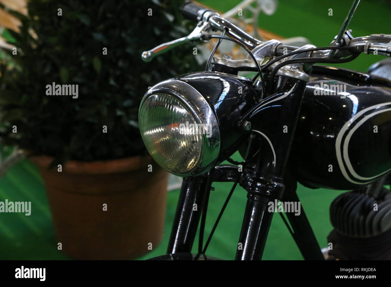 Details of a motorcycle with a stroller Stock Photo - Alamy