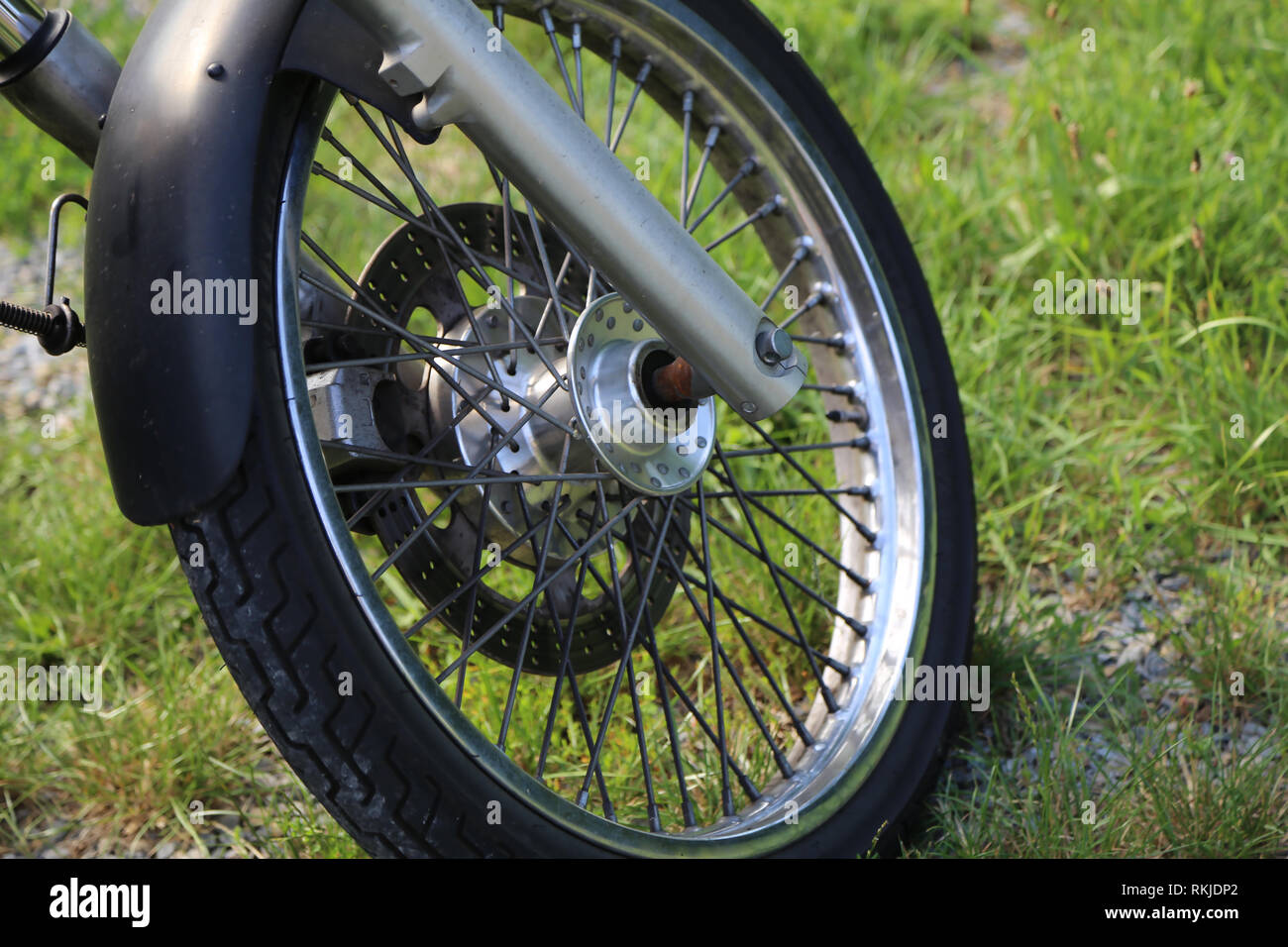 Details of a motorcycle with a stroller Stock Photo - Alamy