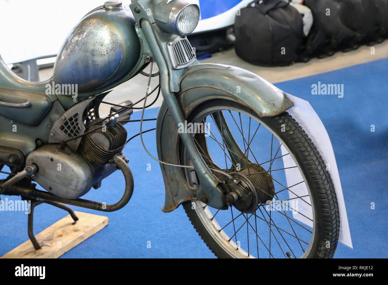 Details of a motorcycle with a stroller Stock Photo - Alamy