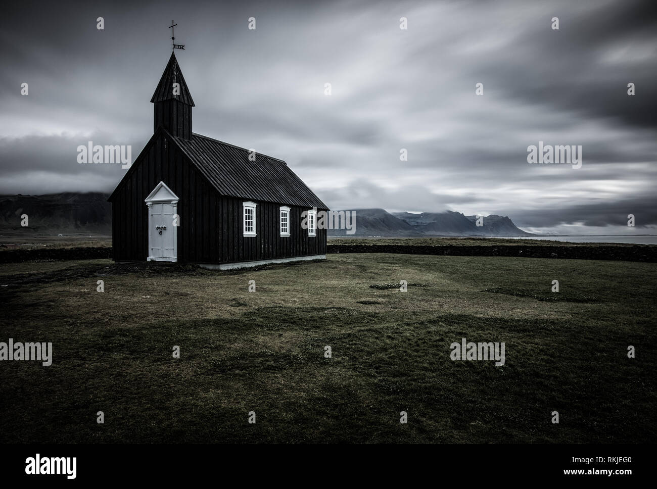 The Budir Black Church on the Snaefellsnes Peninsula in Iceland Stock ...
