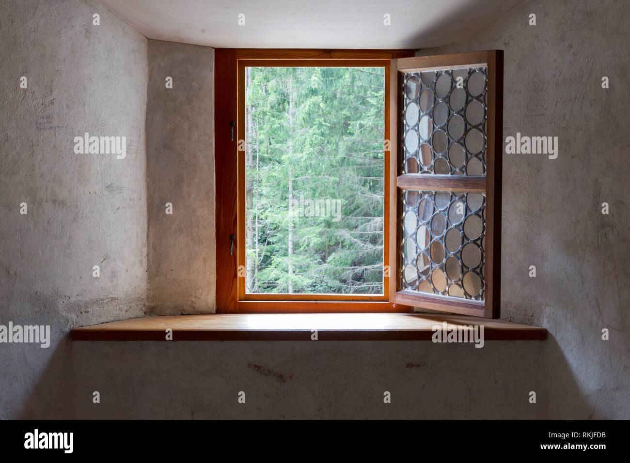 Very old window in a fortress - Austria Stock Photo - Alamy