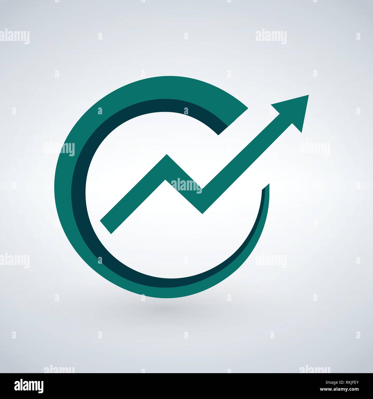 Success direction green arrow icon simple elements logo. vector ...
