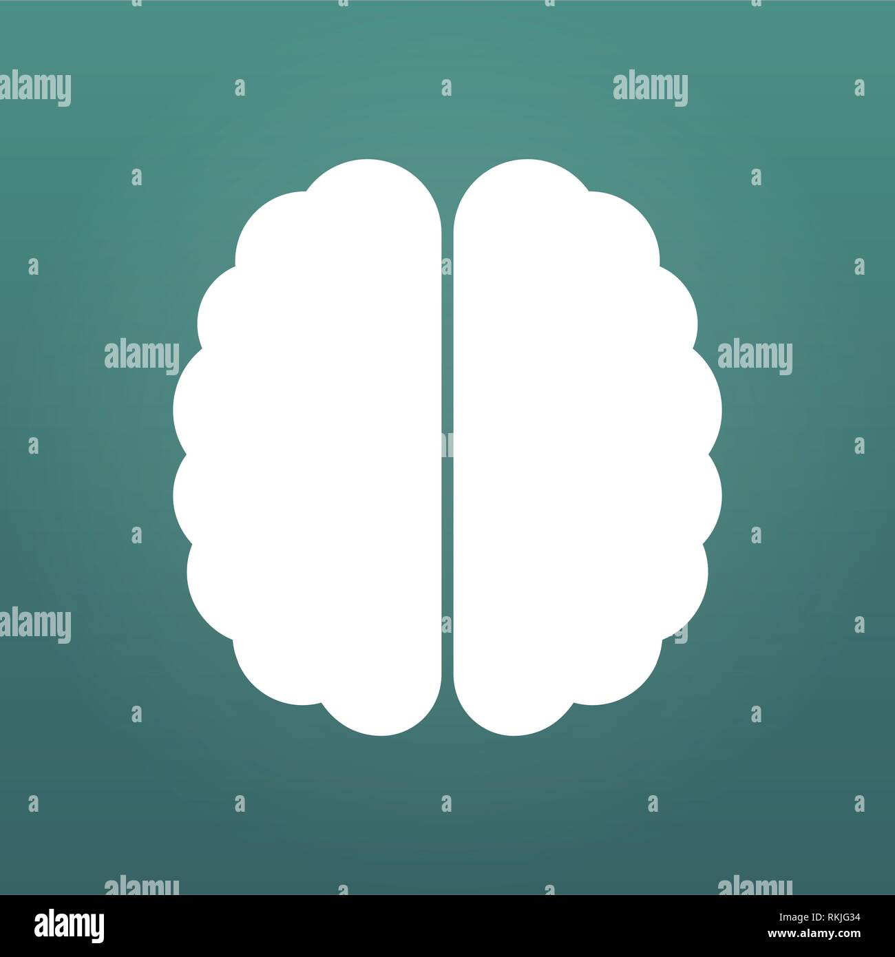 Brain icon, simple vector illustration isolated on modern background ...