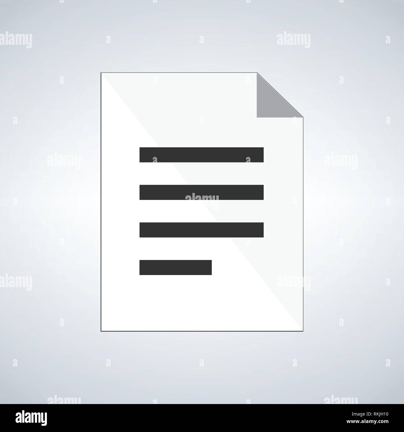 Document Icon or simbol, vector illustration isolated on modern ...