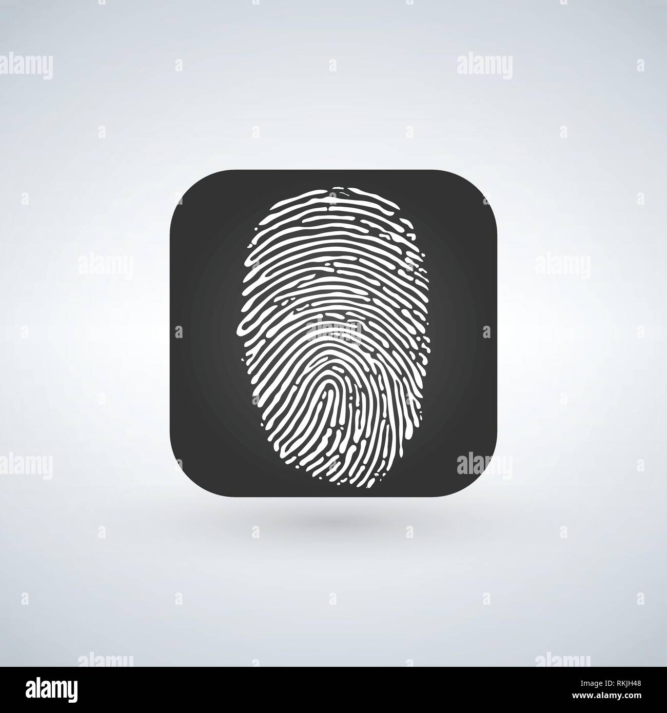 ID app icon. Fingerprint icon. vector illustration isolated on modern ...