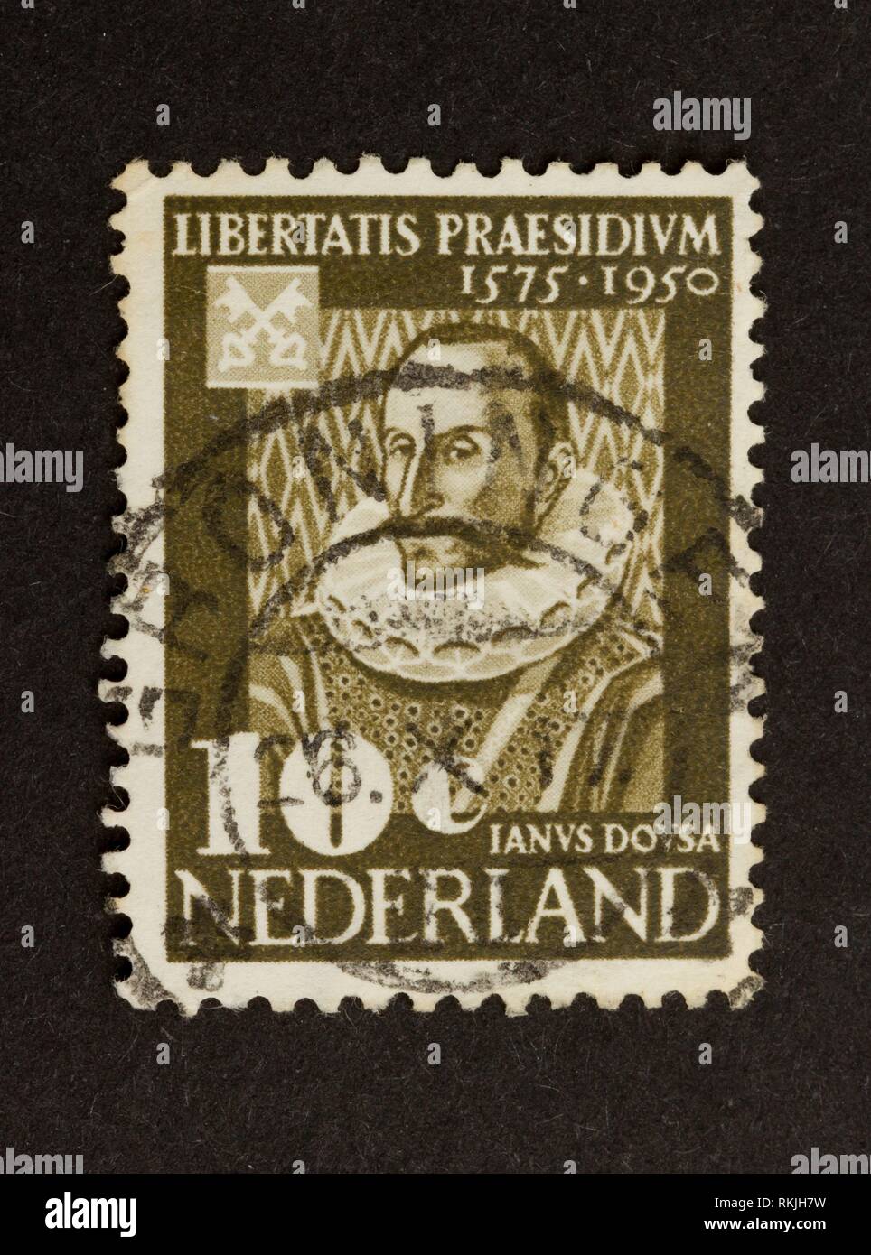 HOLLAND - CIRCA 1950: Stamp printed in the Netherlands shows a pisture ...