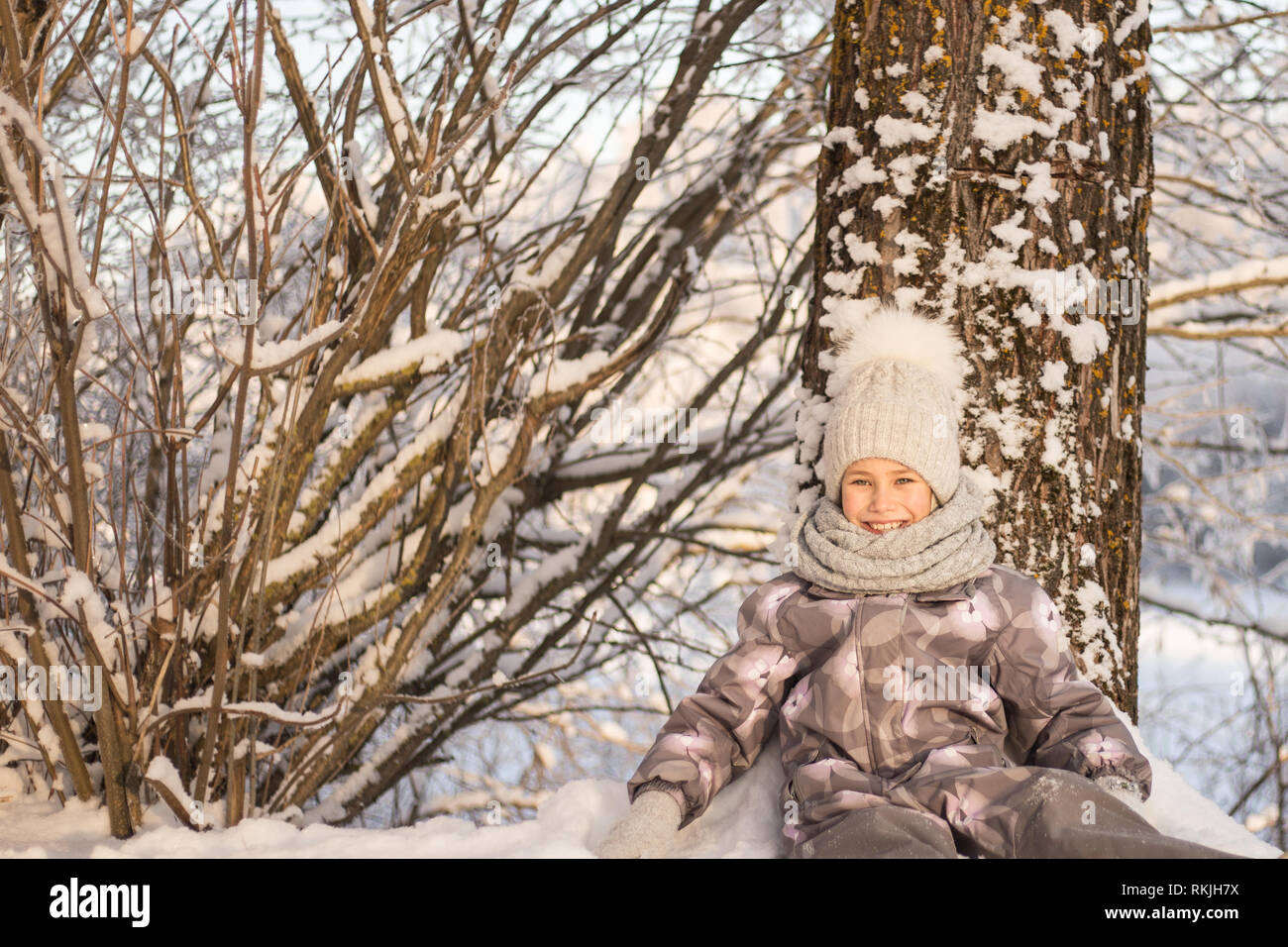 Healthy breath. Cold weather portrait. Winter concept Stock Photo - Alamy