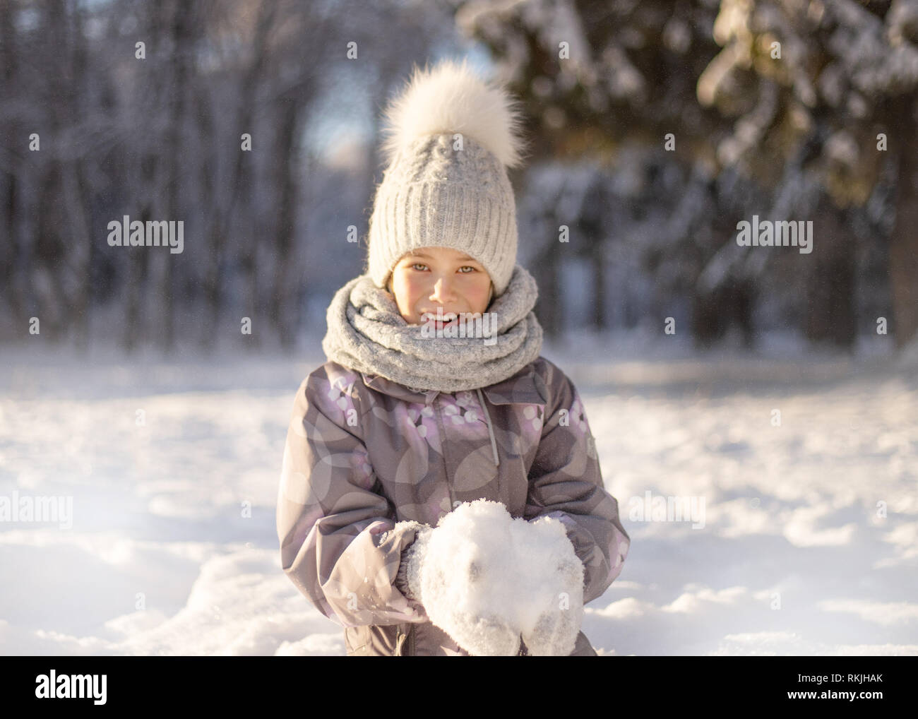 Healthy breath. Cold weather portrait. Winter concept Stock Photo - Alamy