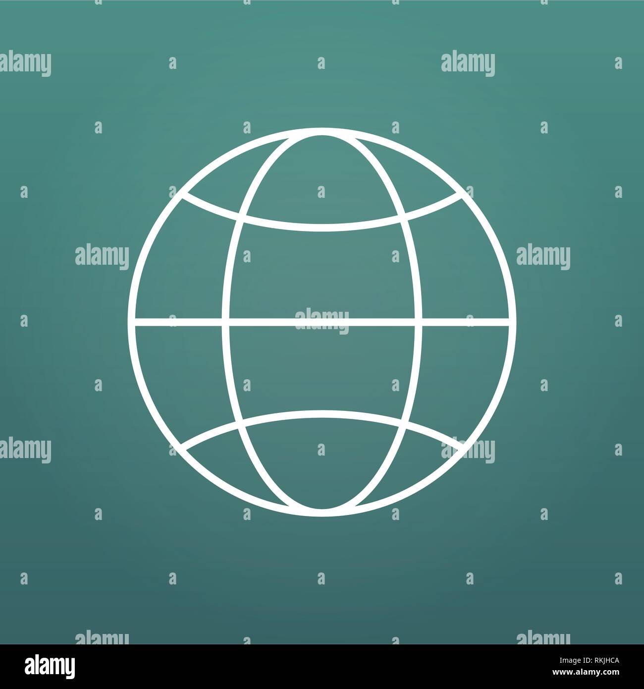 The globe icon with Editable stroke. Globe symbol. Flat Vector ...