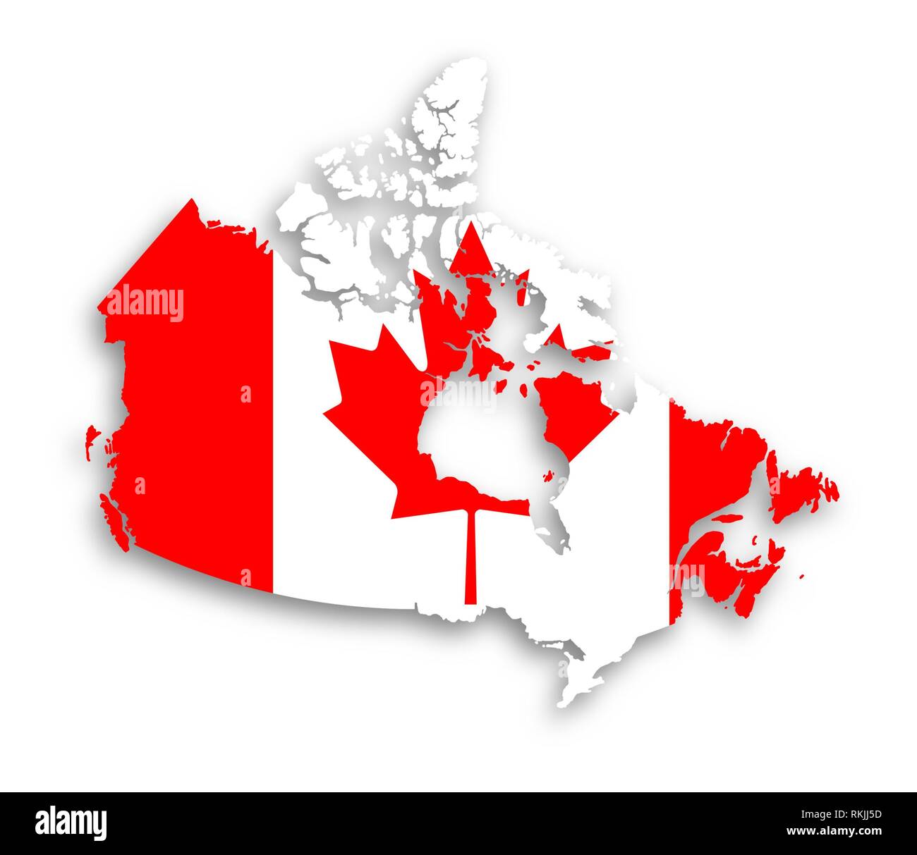 Map of quebec canada Cut Out Stock Images & Pictures - Alamy