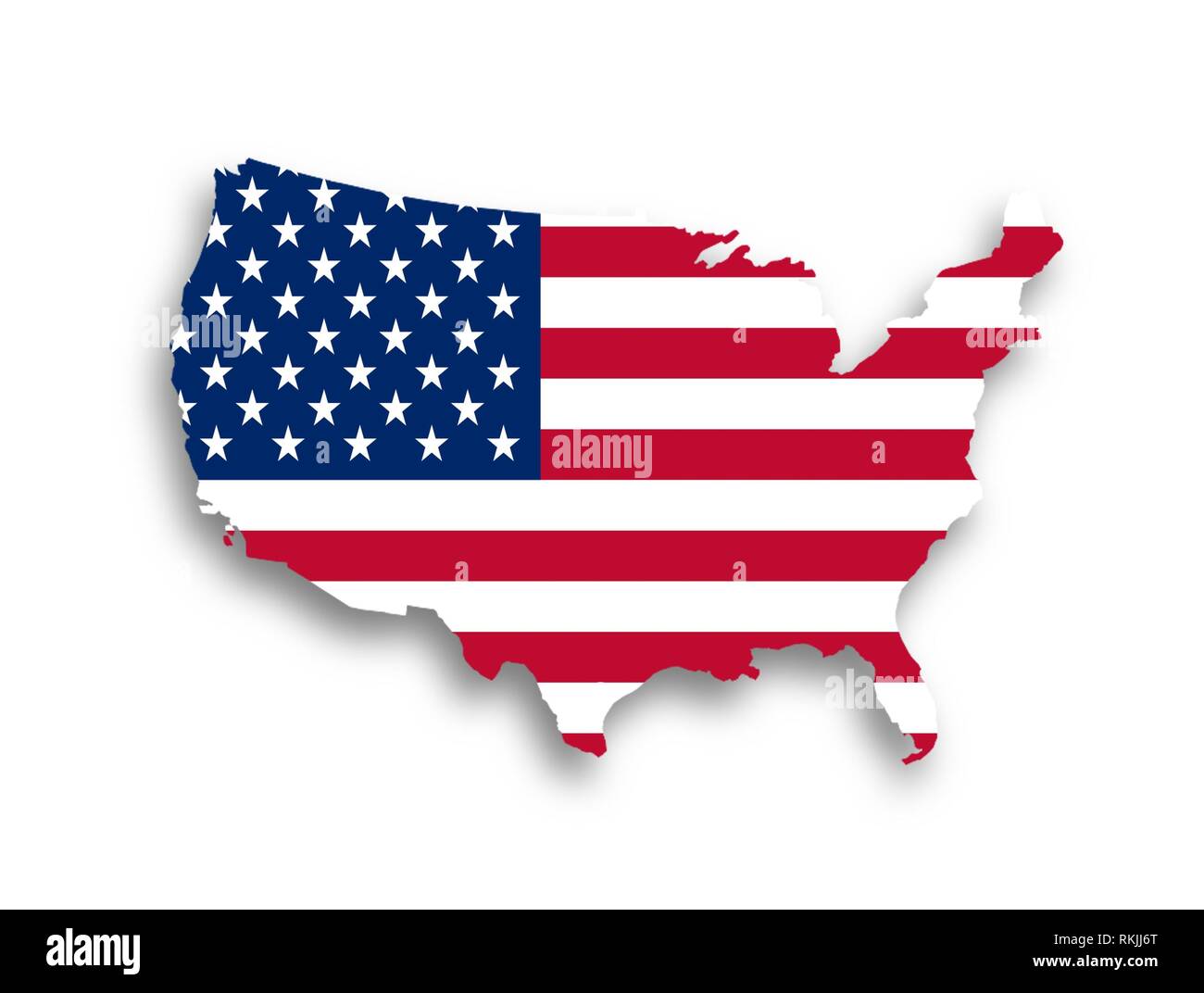 Outline map united america grunge hi-res stock photography and images ...