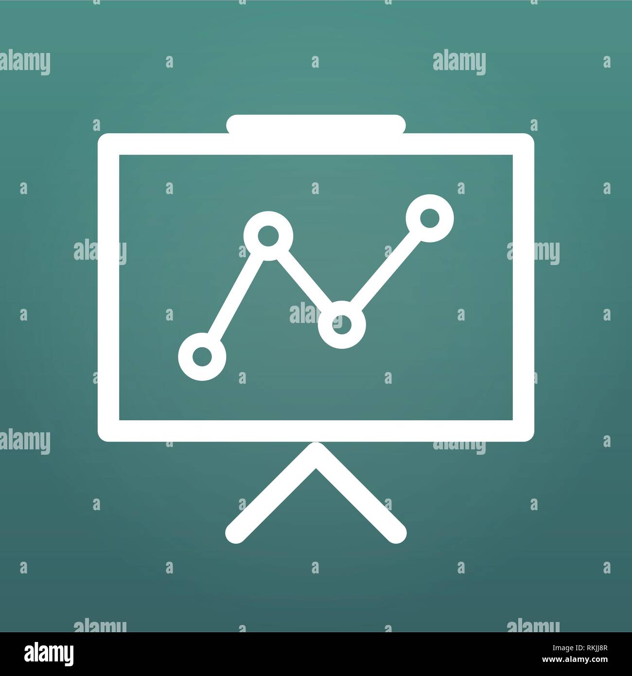 Presentation vector icon, infographic chart symbol. Modern, simple flat ...