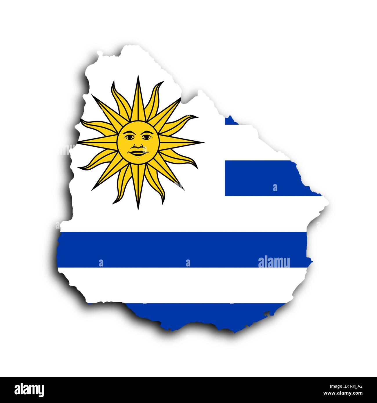 Uruguay silhouette Cut Out Stock Images & Pictures - Alamy