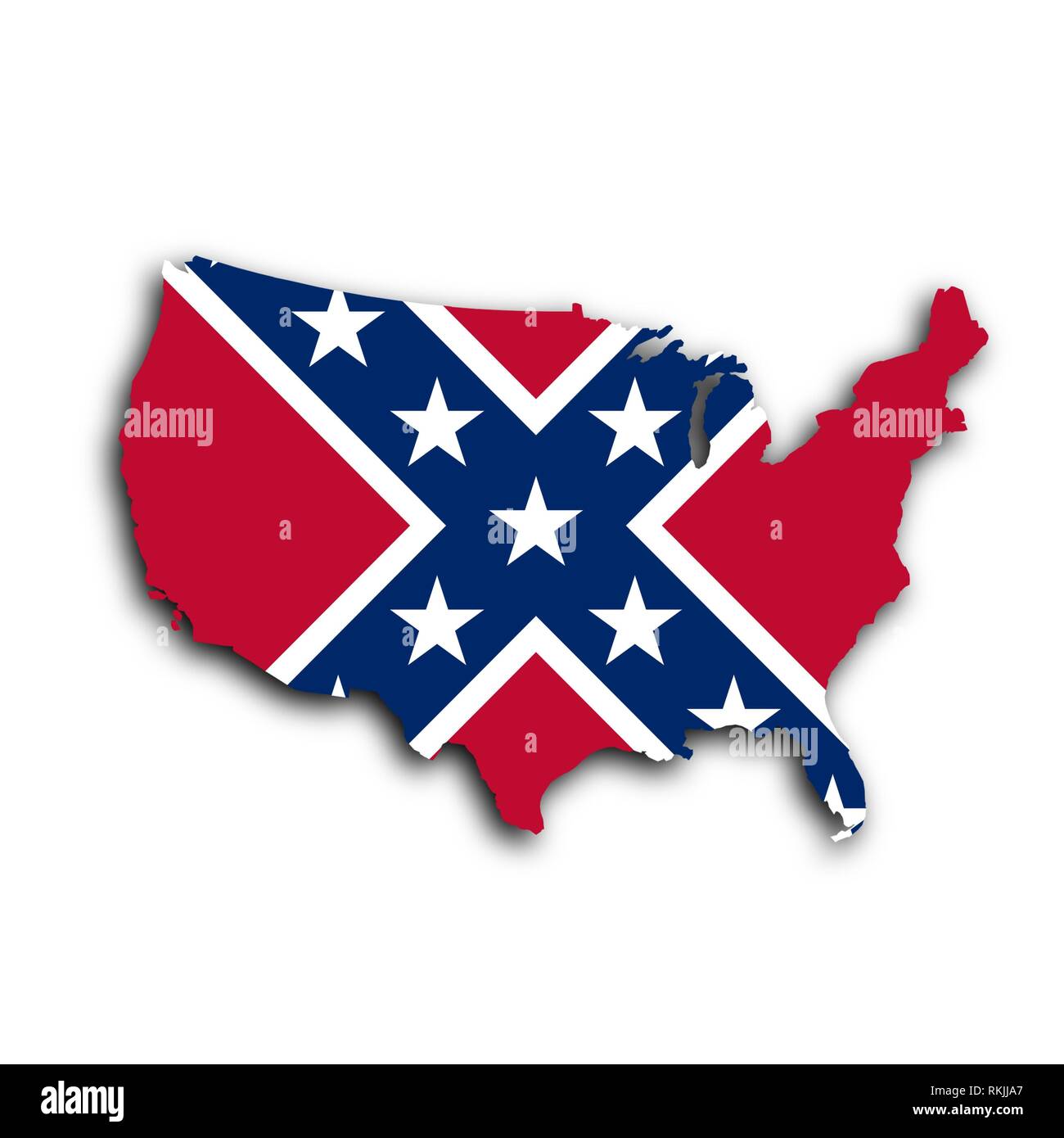 Confederate states of america map hi-res stock photography and images ...