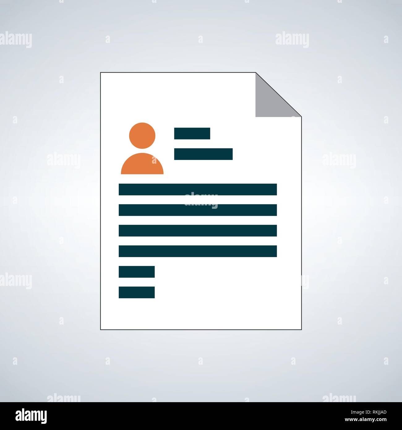 resume icon illustration isolated on white background Stock Vector ...