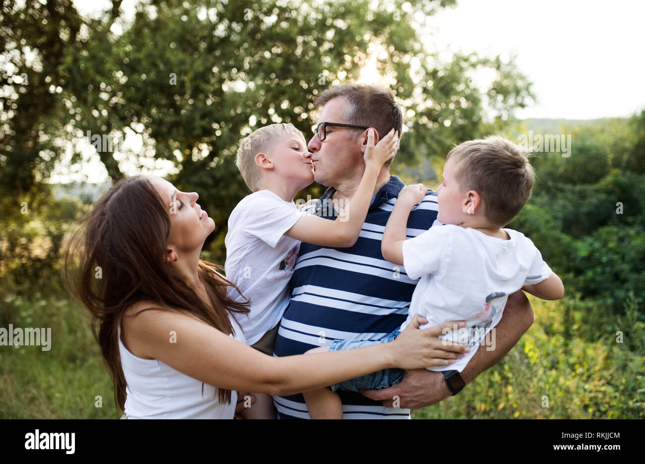 Father two young sons hi-res stock photography and images - Alamy