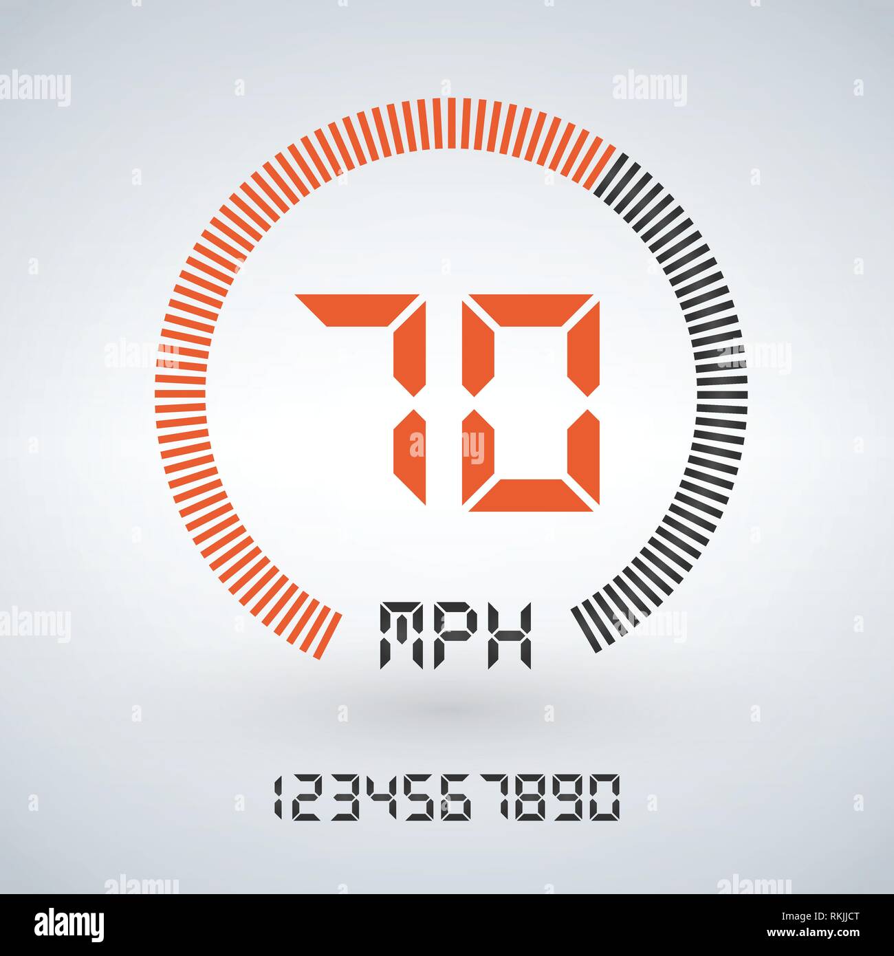 Futuristic Speedometer Interface. vector illustration isolated on white ...