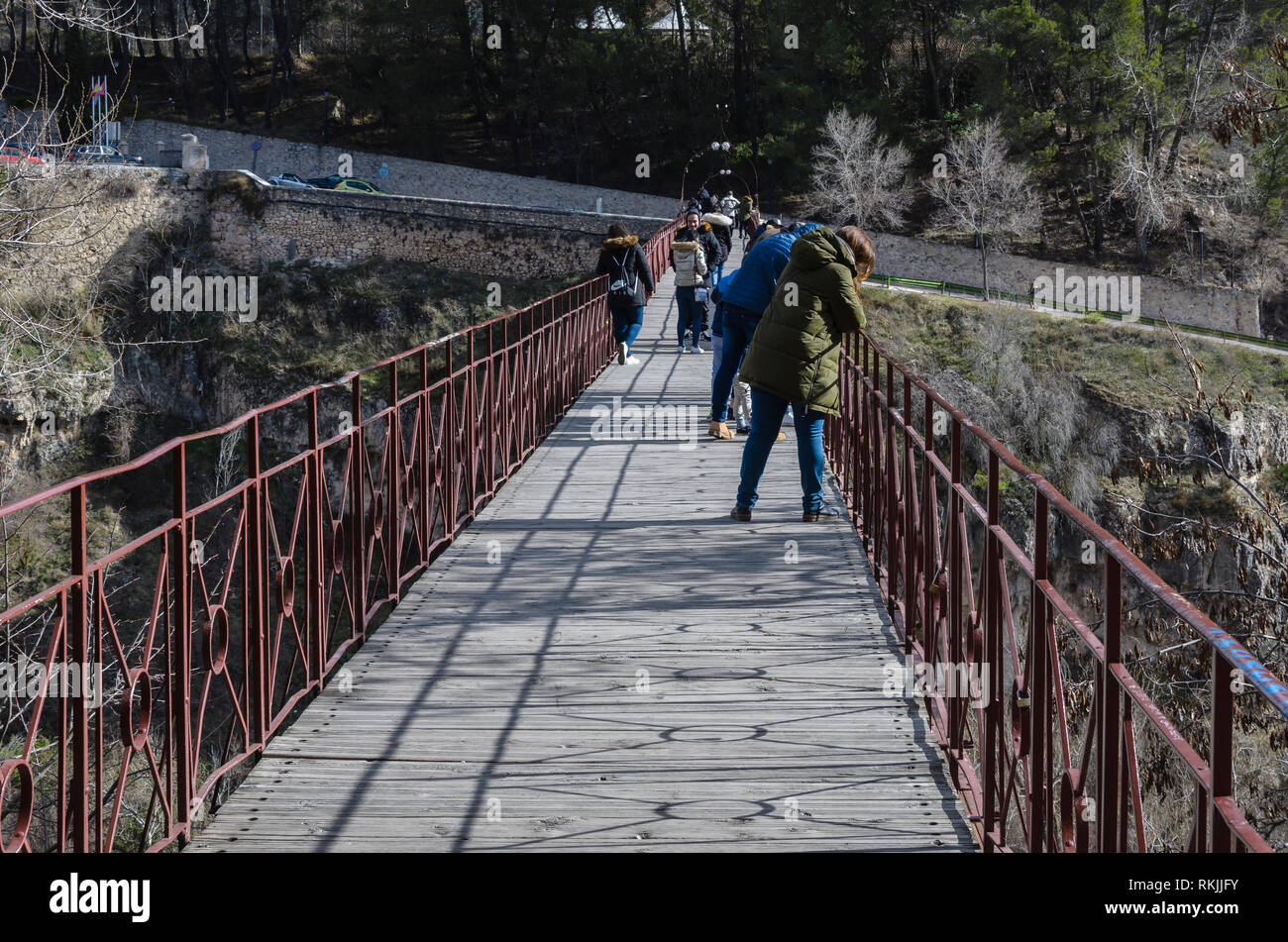 View of a San Pablo bridge closed to Cuenca old town Stock Photo - Alamy