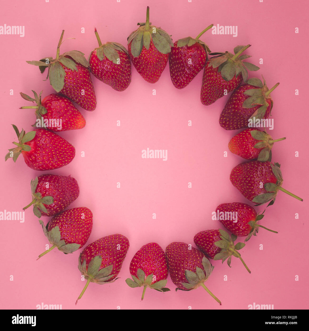 circular marquee made of strawberries Stock Photo - Alamy