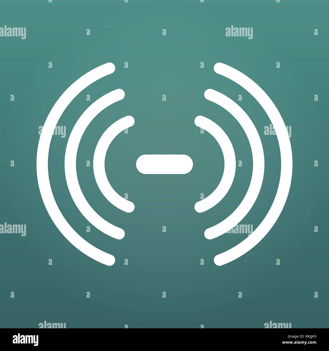 Wireless Network Symbol, wifi signal icon. Sound waves. Vector ...