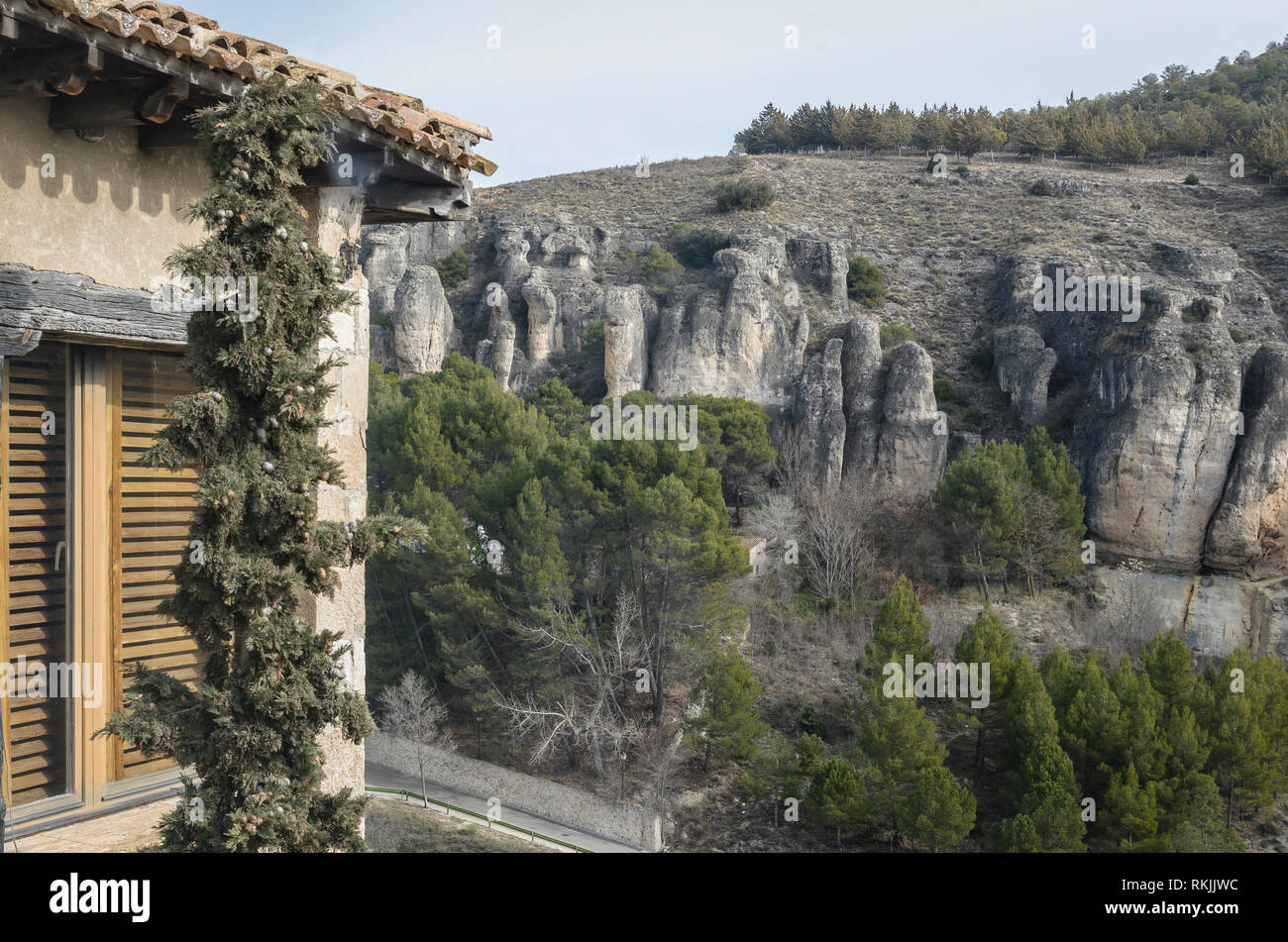 View of a landscape from the Abstract Museum of Cuenca city Stock Photo ...