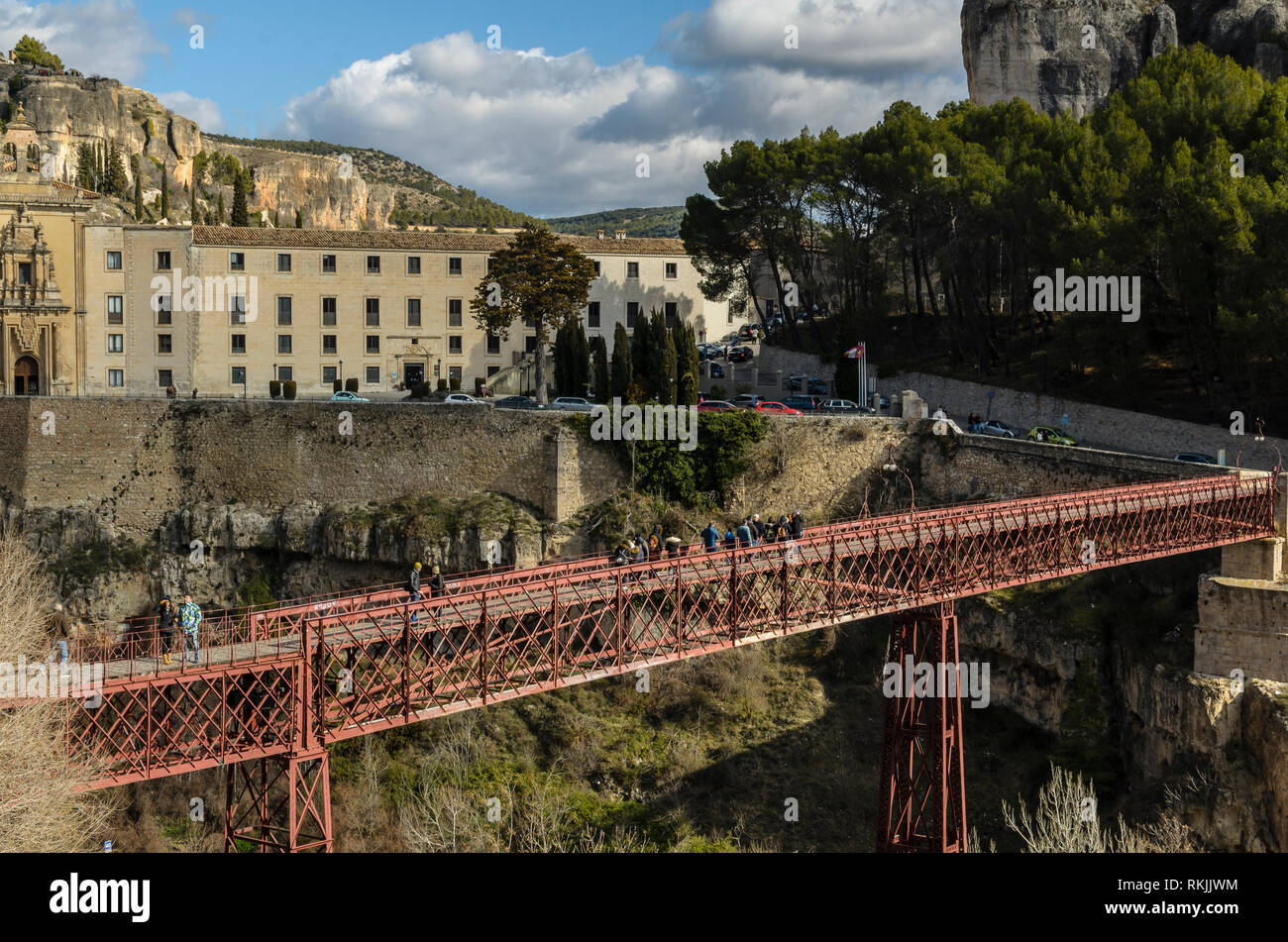 View of San Pablo bridge in Cuenca old town Stock Photo - Alamy