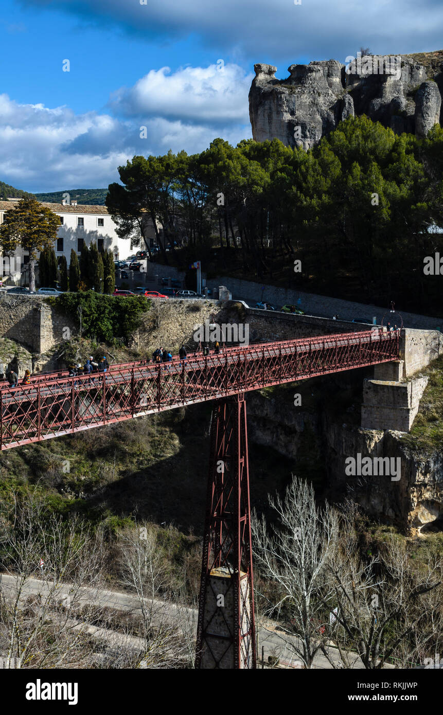 View of San Pablo bridge in Cuenca old town Stock Photo - Alamy