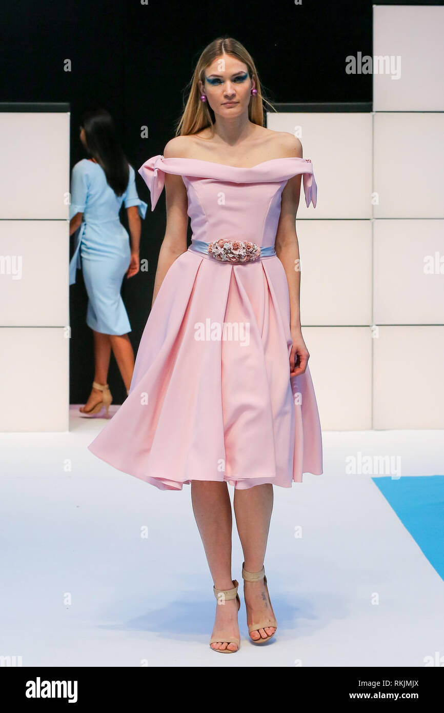 Olympia London. UK 11 Feb 2019 - Models on catwalk showcasing The ...