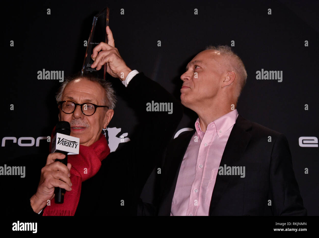 Berlin, Germany. 11th Feb, 2019. Berlinale director Dieter Kosslick (l ...