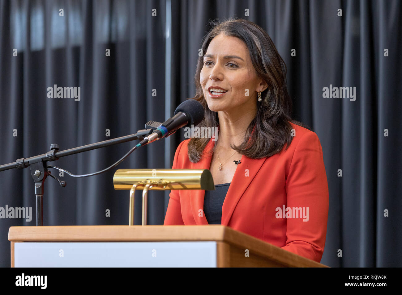 Fairfield, Iowa, USA. 11th February, 2019. Congresswoman Tulsi Gabbard ...