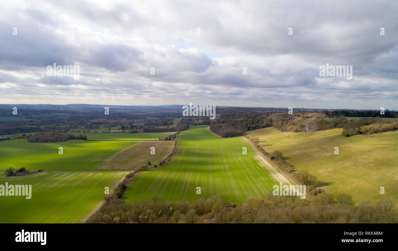 Hillside green fields hi-res stock photography and images - Alamy
