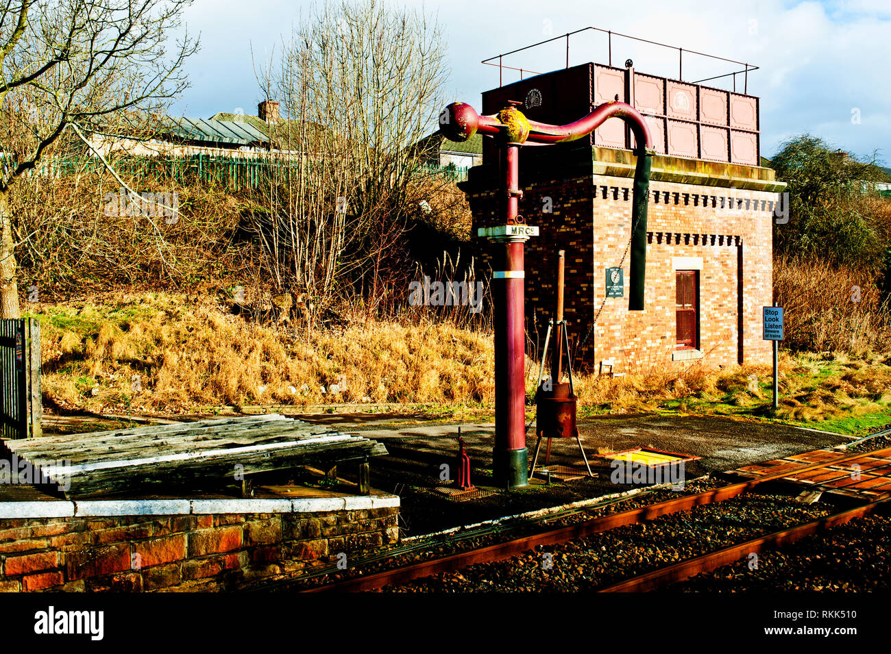 Water tower, Appleby railway station, Appleby in Westmorland, Cumbria ...