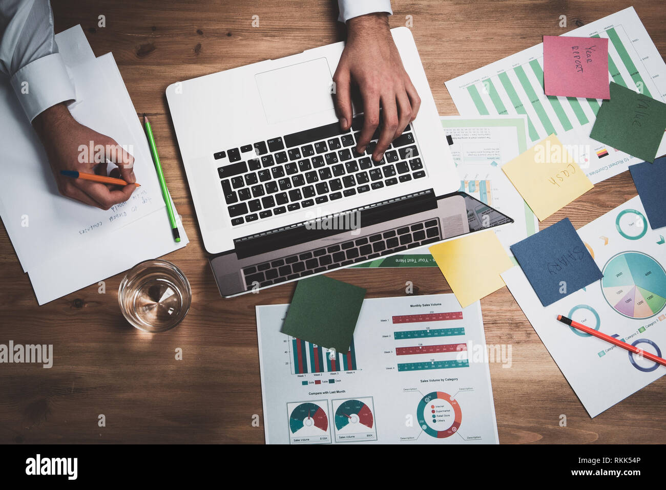 Graphic of business financial data analysis chart. Business Stock Photo ...