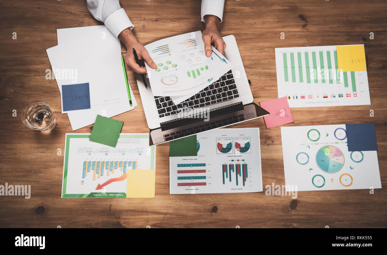 Graphic of business financial data analysis chart. Business Stock Photo ...