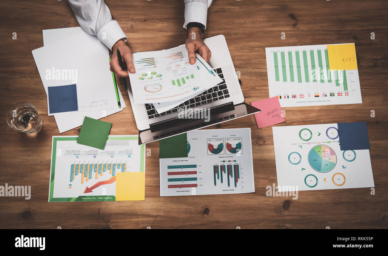 Graphic of business financial data analysis chart. Business Stock Photo ...