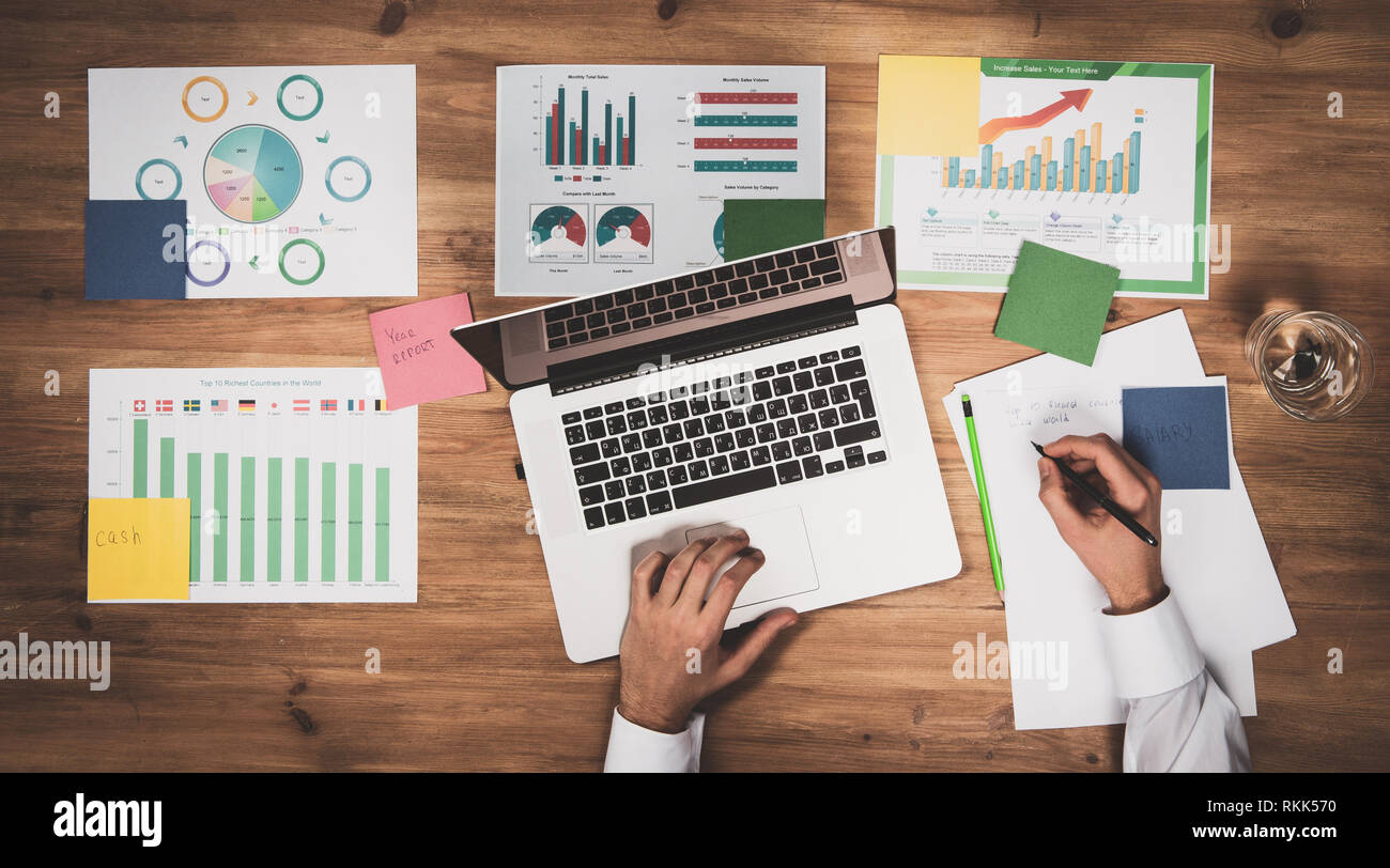 Graphic of business financial data analysis chart. Business Stock Photo ...