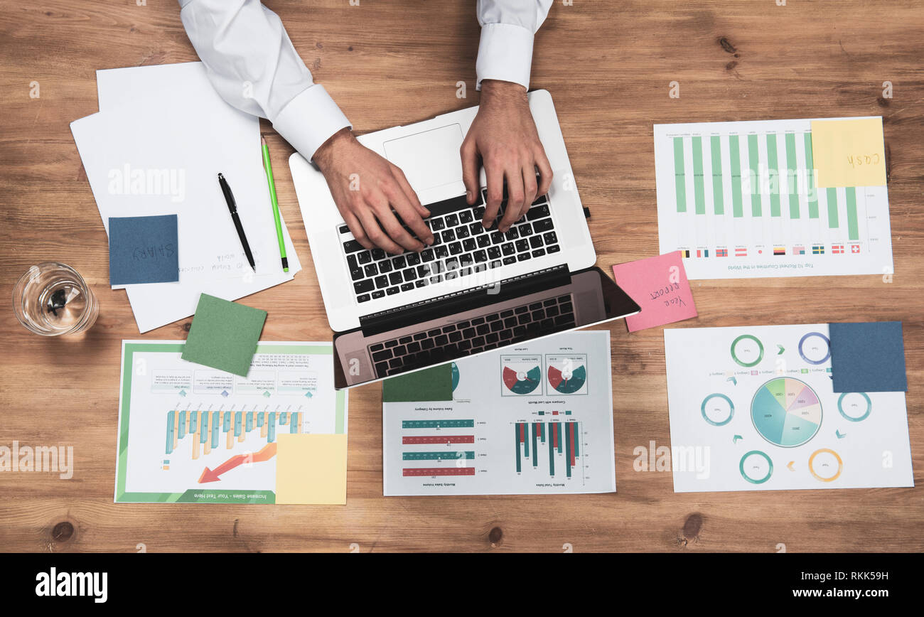 Graphic of business financial data analysis chart. Business Stock Photo ...