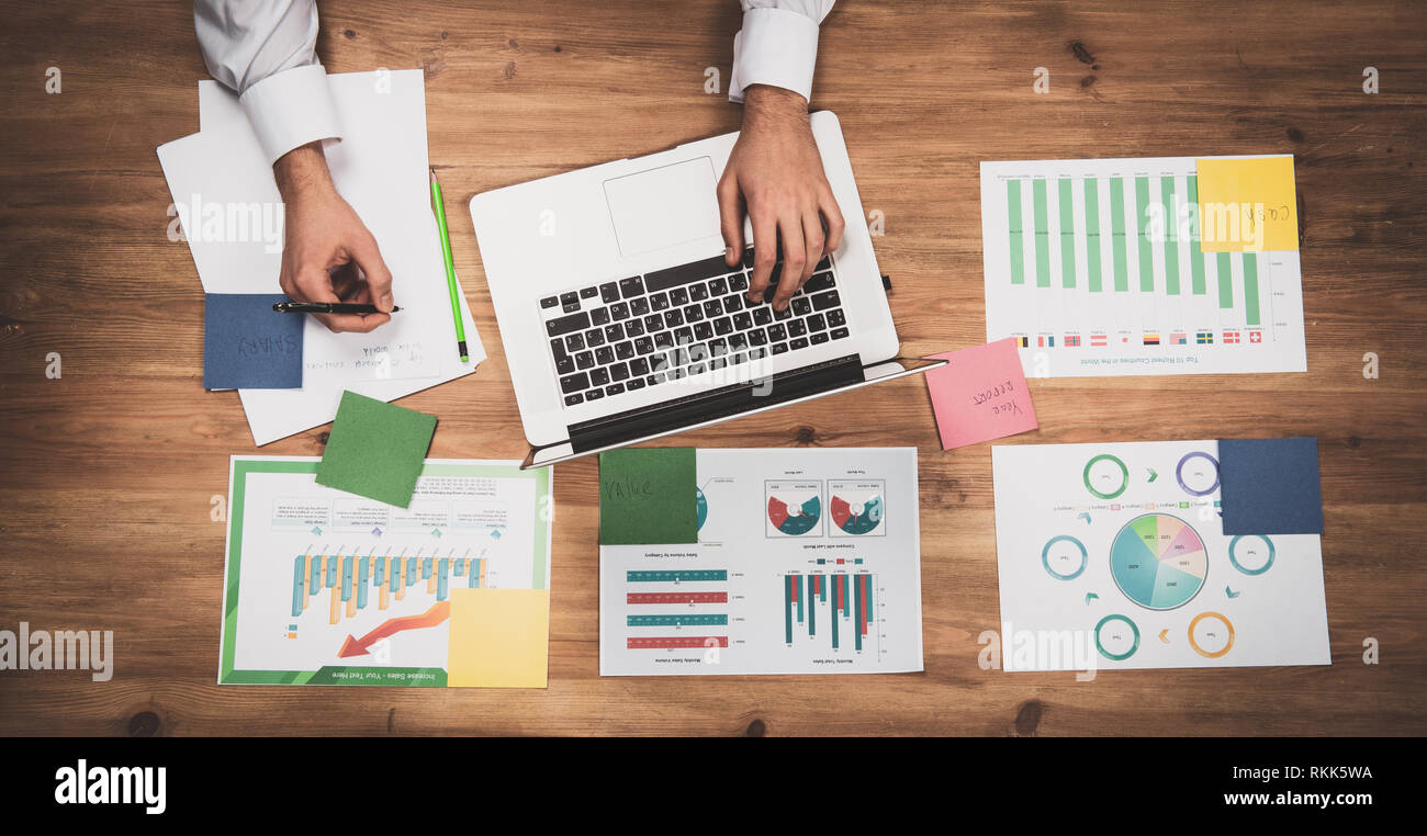 Graphic of business financial data analysis chart. Business Stock Photo ...