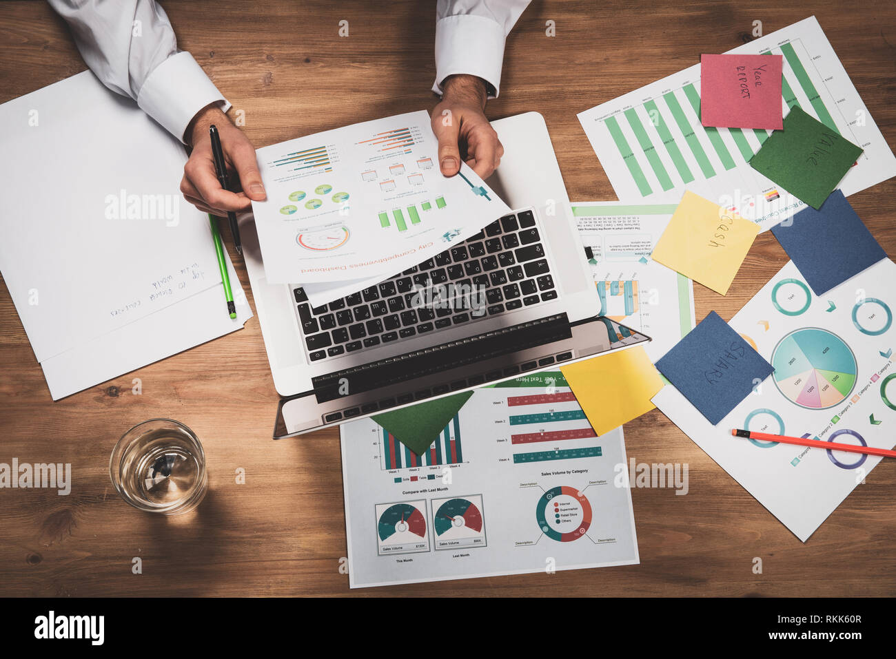 Graphic of business financial data analysis chart. Business Stock Photo ...