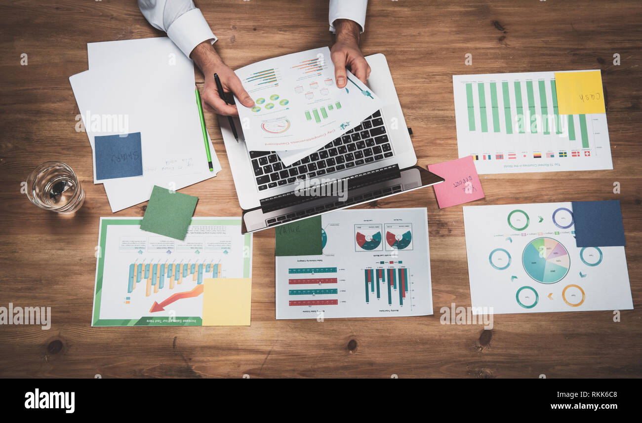 Graphic of business financial data analysis chart. Business Stock Photo ...