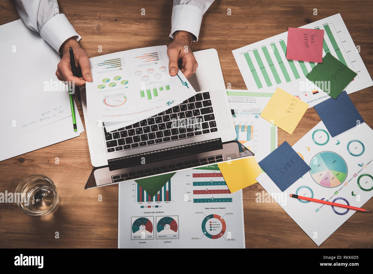 Graphic of business financial data analysis chart. Business Stock Photo ...